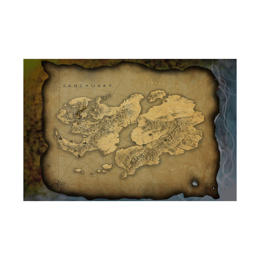 Sanctuary World Map Poster from Diablo Game Series – Otherworldly